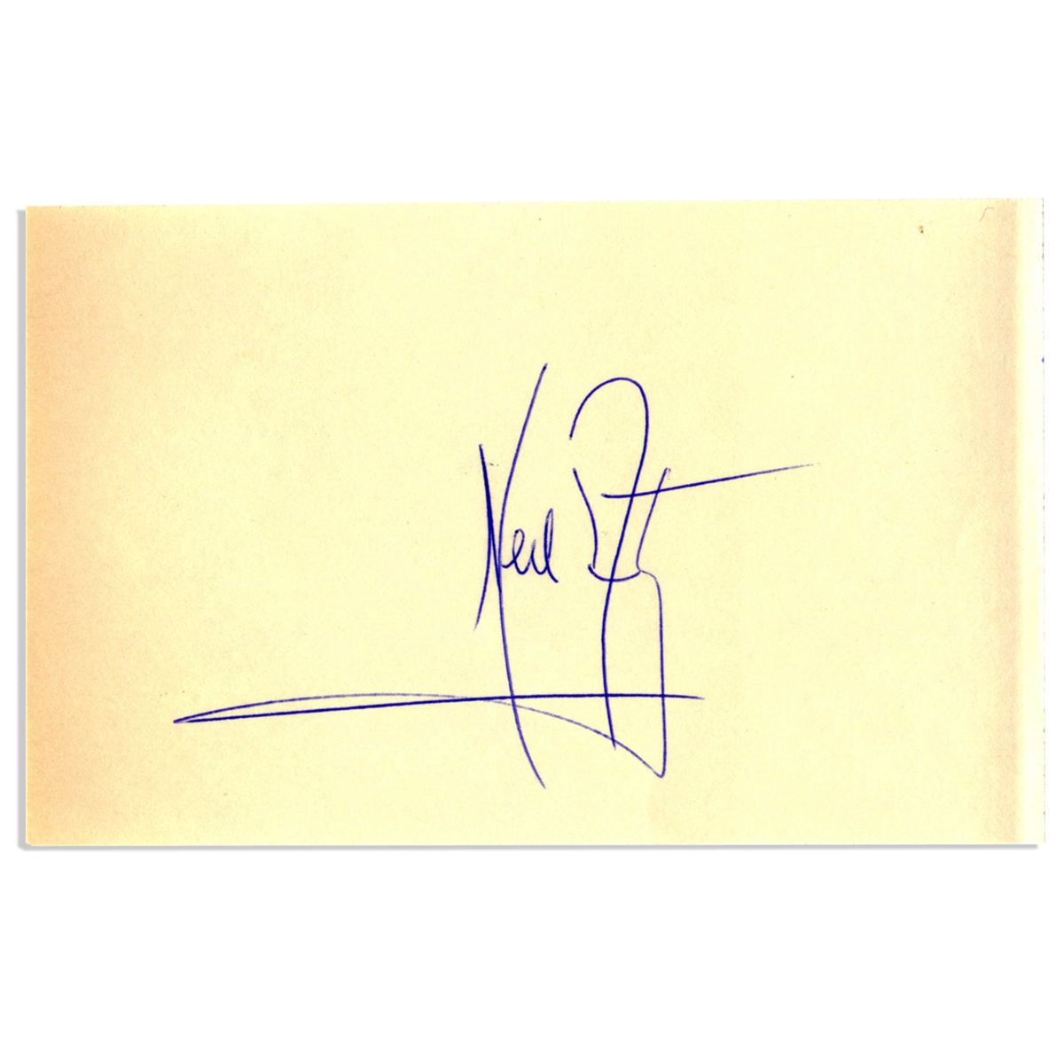 Astronaut Neil Armstrong Signature -- 6'' x 3.75'' - Near Fine