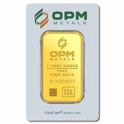 Gold Bars: OPM Metals One Ounce Gold Bar