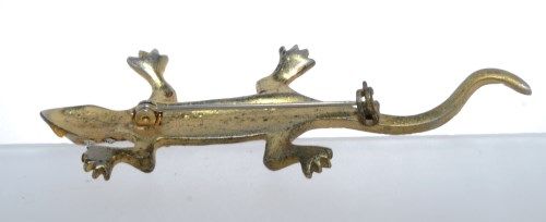 Vintage LIzard Pin with rhinestones.