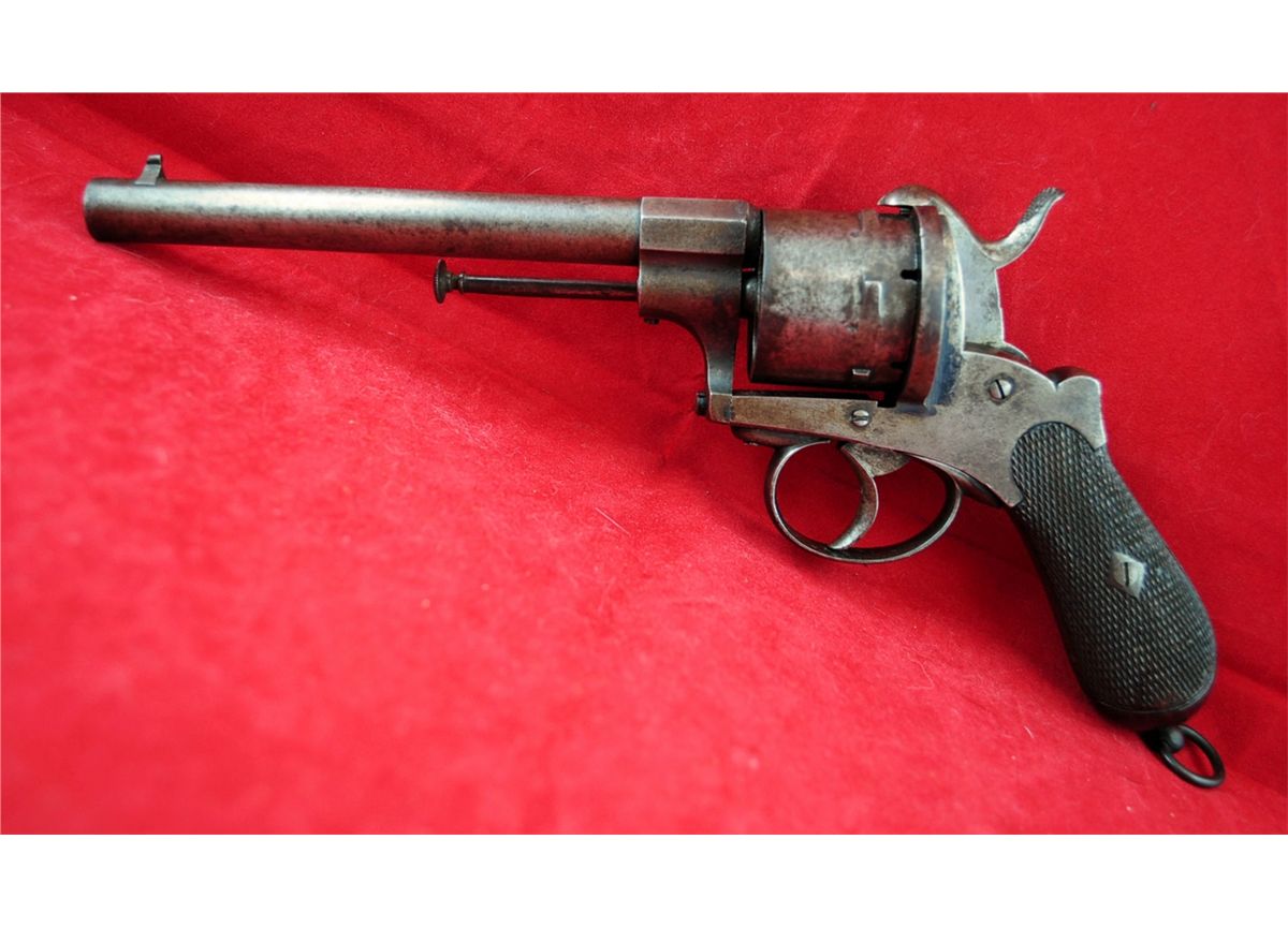 Civil War Era, Belgium Military,Pin Fire, 6 Shot Double Action Revolver