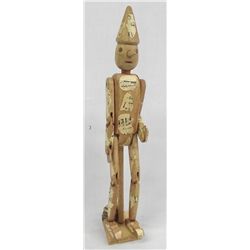 Italian Wooden Carved Pinocchio on Stick