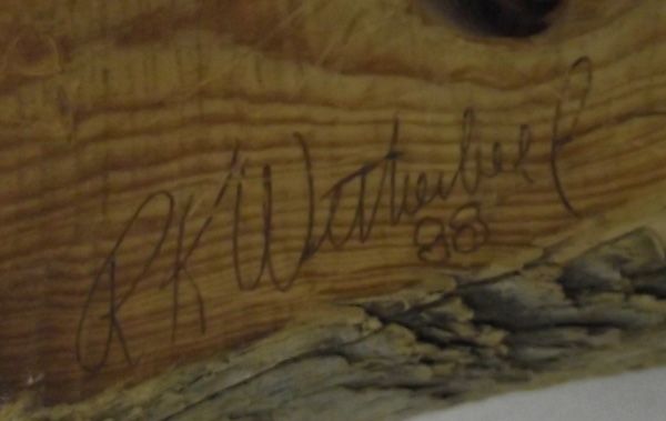 1987 Carved Wooden Caricature - Richard Wetherbee