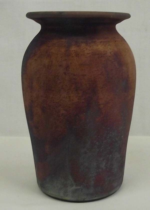 Raku Vase ''Saturn Nebula #690'' L. Rogers