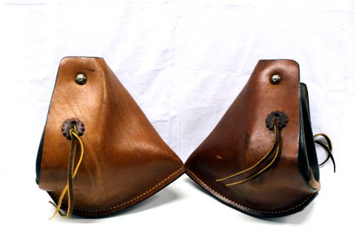 Pair Leather Tapaderos