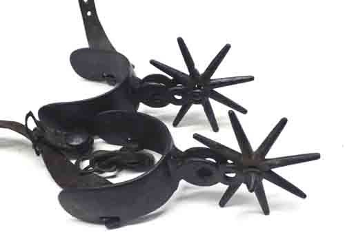 Pair Large Roweled Chihauhaun Vaquero Spurs