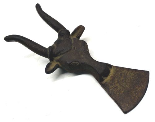 Vintage Cast Iron Bull Head Boot Jack