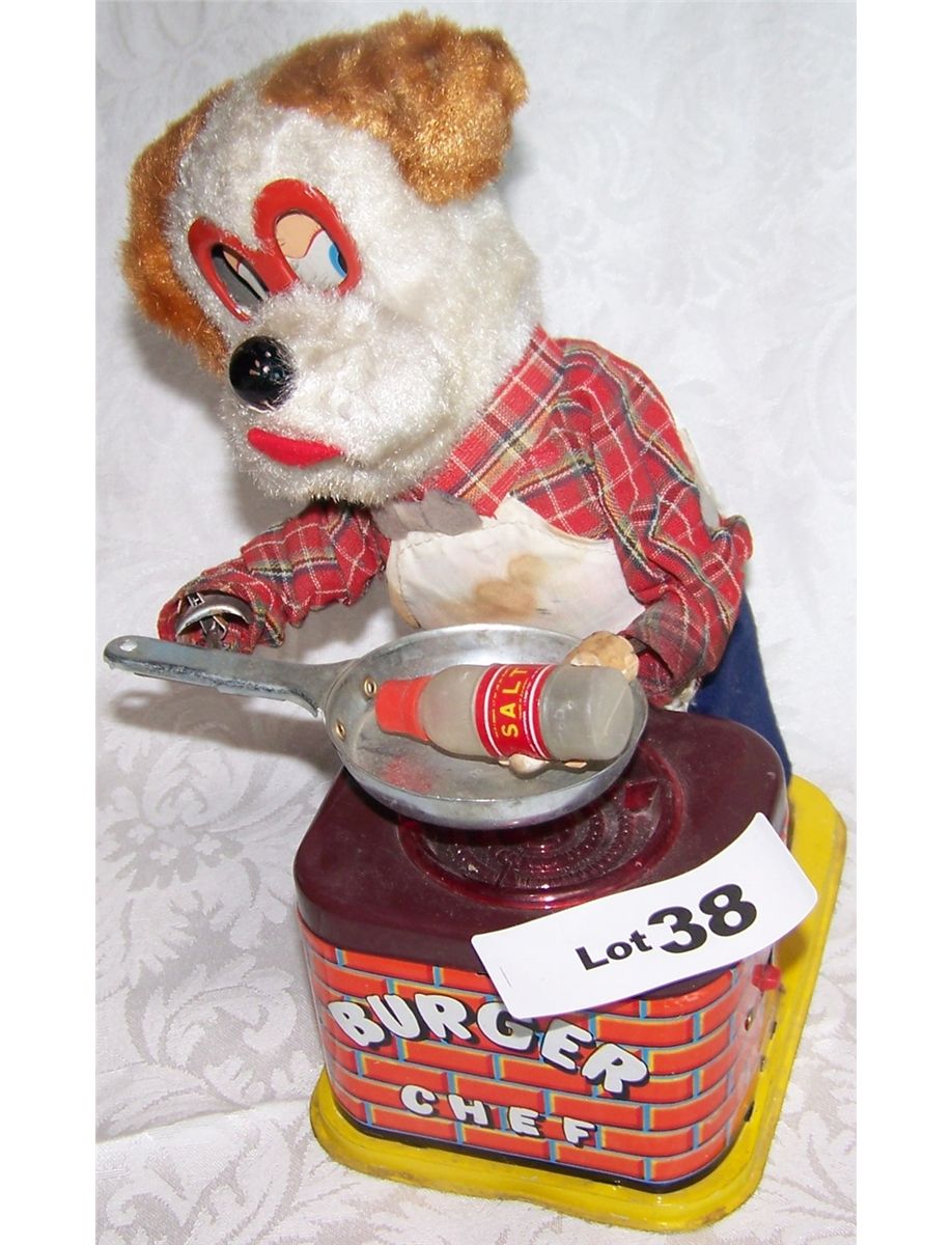 RARE "BURGER CHEF" VINTAGE/ ANTIQUE TIN TOY