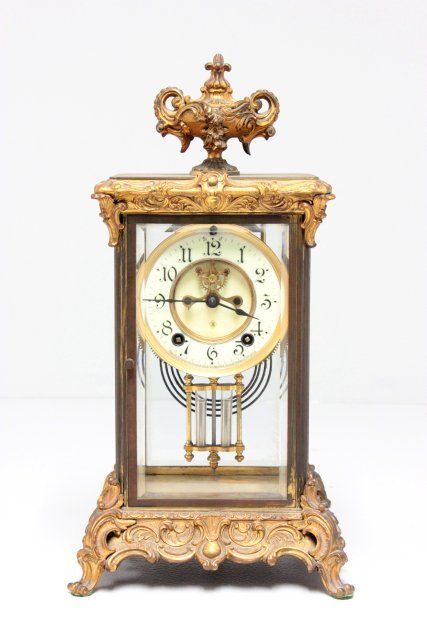 Ansonia Clock With Porcelain Face