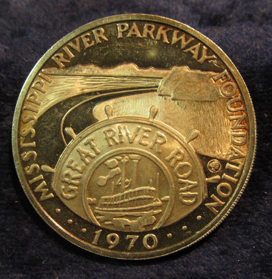 811. 1970 Mississippi River Parkway Foundation .999 Fine Silver Medal ...
