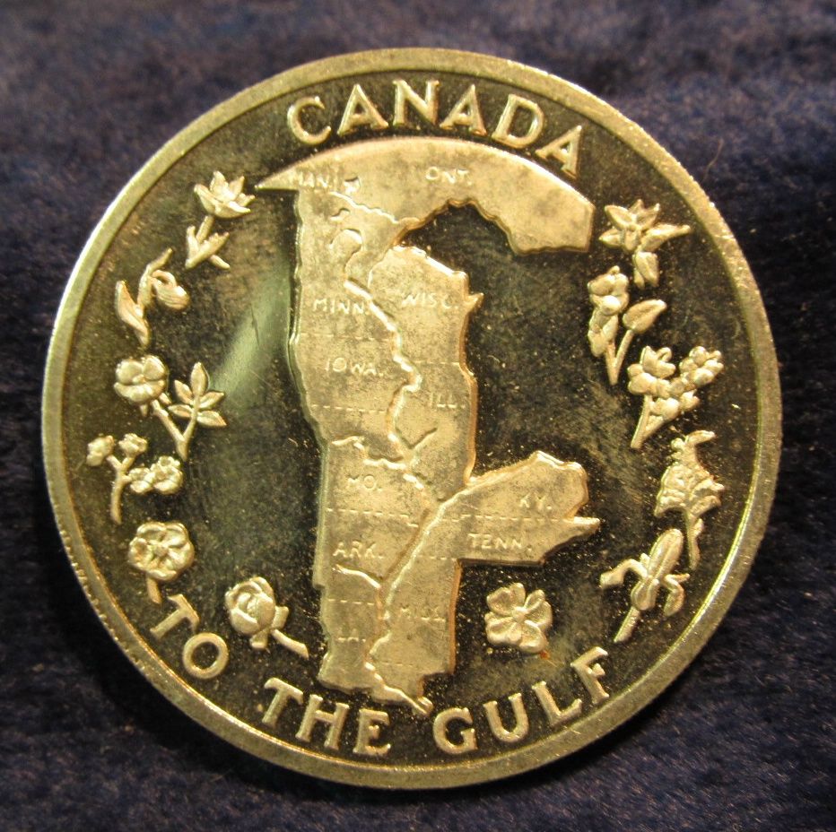 811. 1970 Mississippi River Parkway Foundation .999 Fine Silver Medal ...