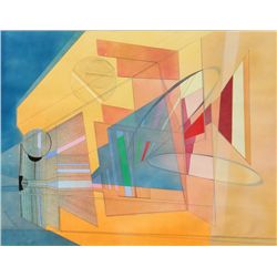 Ray Dougherty, Thrust, Watercolor Painting