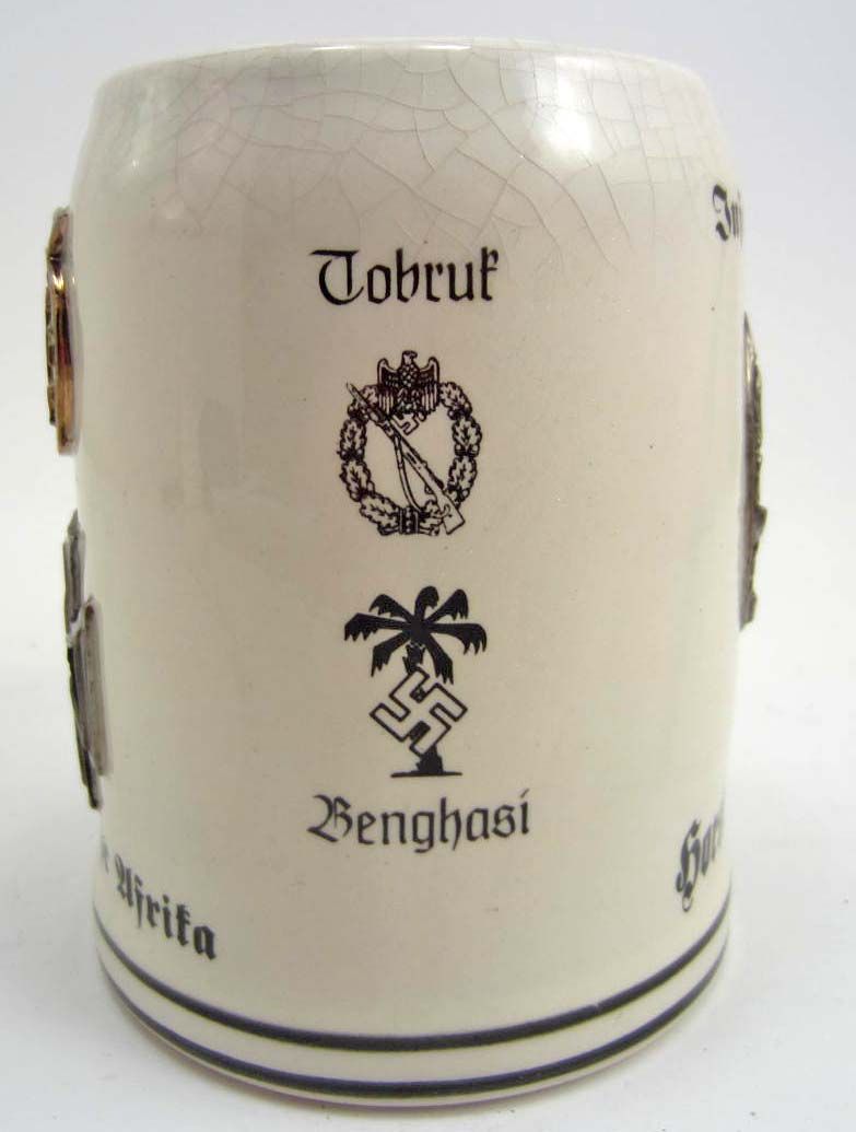 GERMAN NAZI ARMY 334TH INFANTRY DIVISION PORCELAIN REGIMENTAL STEIN