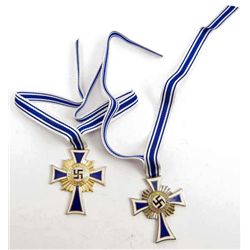 GERMAN NAZI SILVER & GOLD MOTHER'S CROSSES