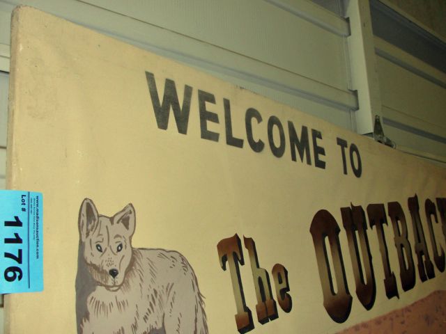 Welcome to the outback sign board