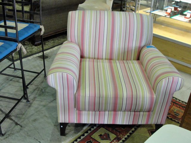 Multi colored pastels living room arm chair