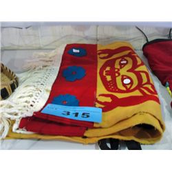 West coast native ceremonial button blanket