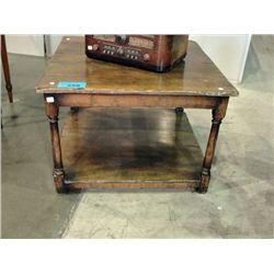 Solid oak rustic western style coffee table
