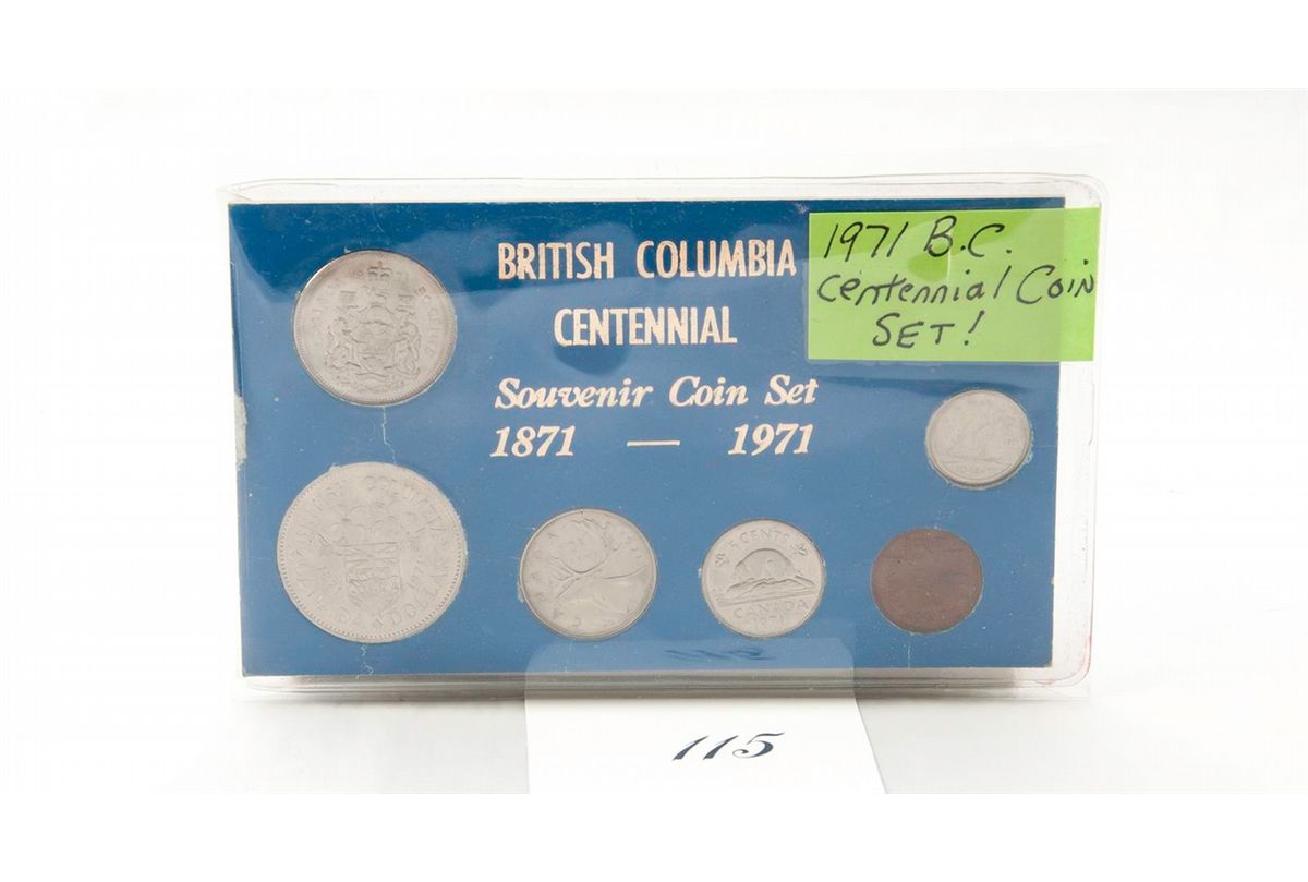 1971 BC centennial coin set