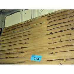 Old west barb wire collection; barbwire examples