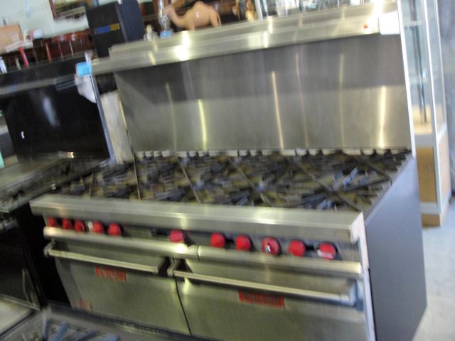 Vulcan 10 burner commercial gas stove with double