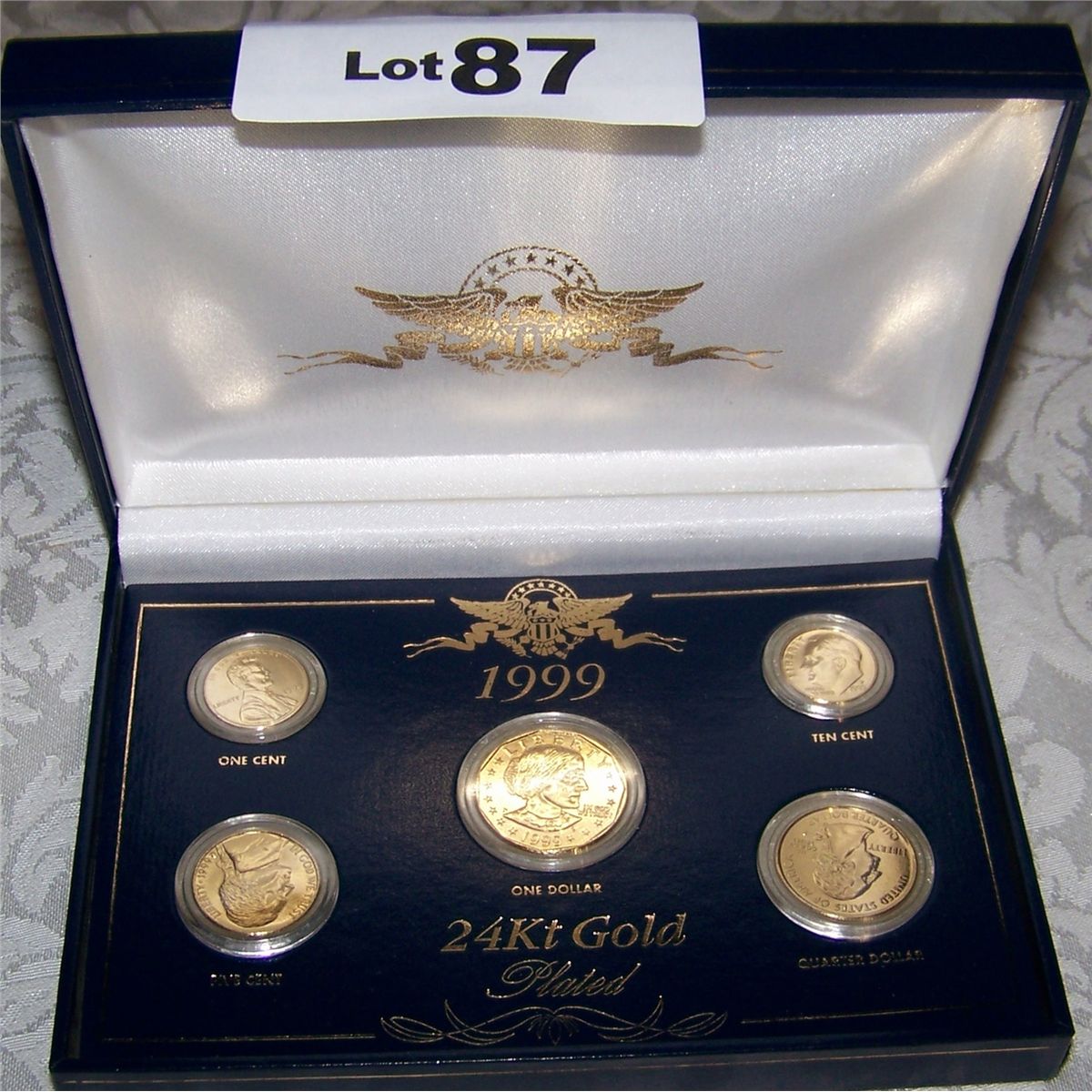 1999 24K GOLD PLATED SUSAN B. ANTHONY COLLECTION SET