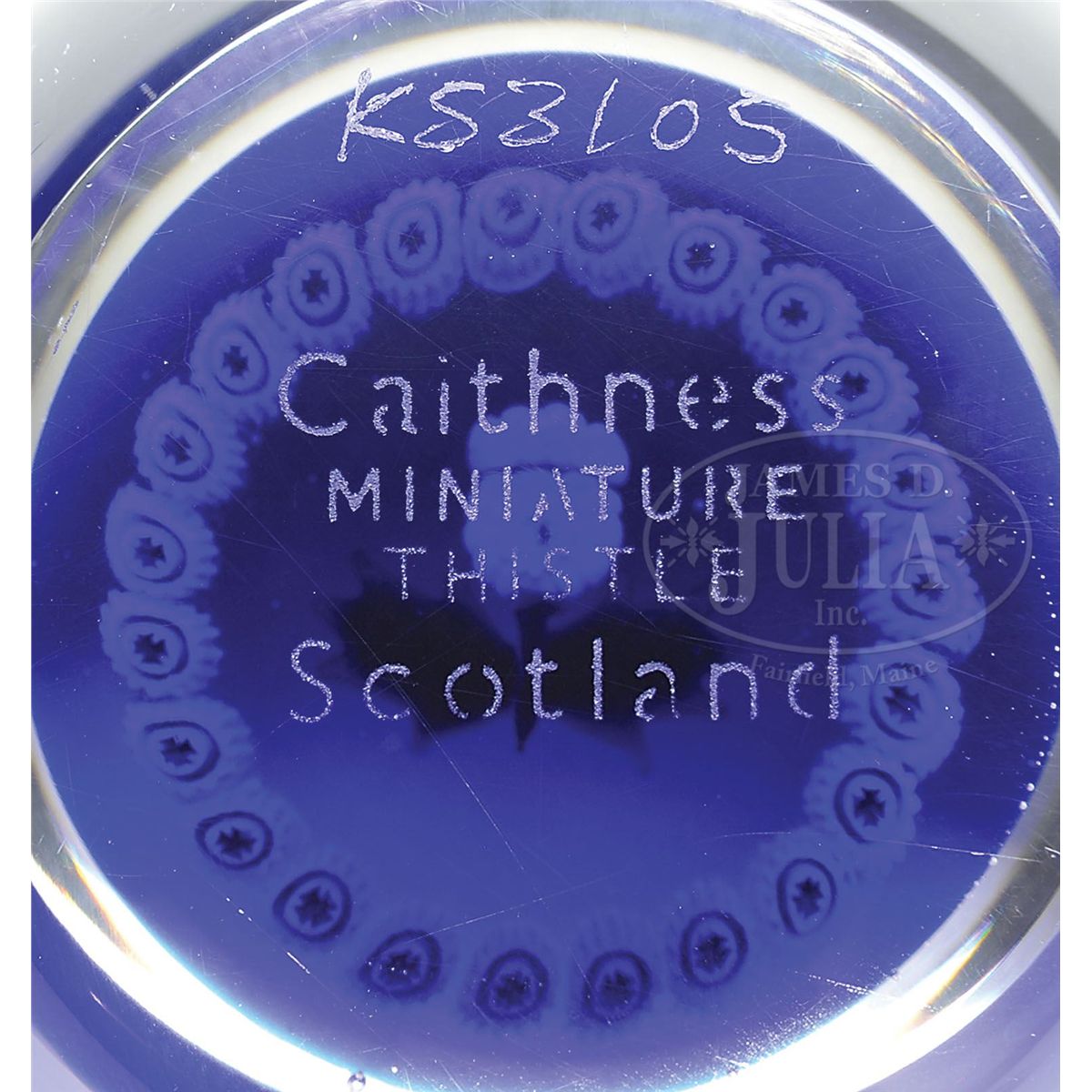 CAITHNESS THISTLE PAPERWEIGHT.