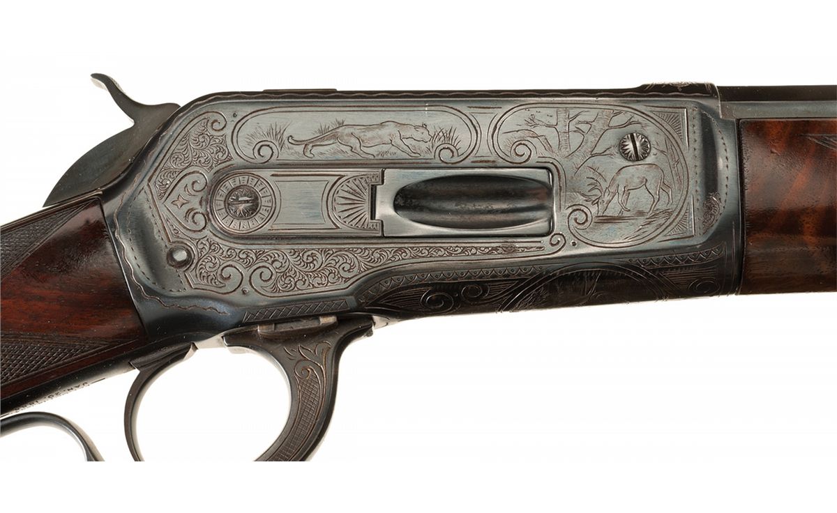 Engraved Deluxe Winchester Model 1886 Lever Action Rifle