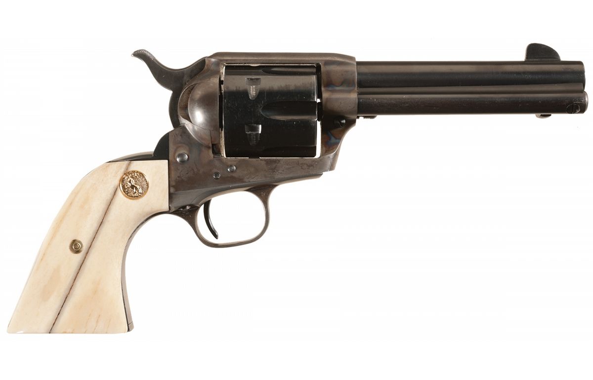 Second Generation Colt Single Action Army Revolver with Giraffe Bone Grips