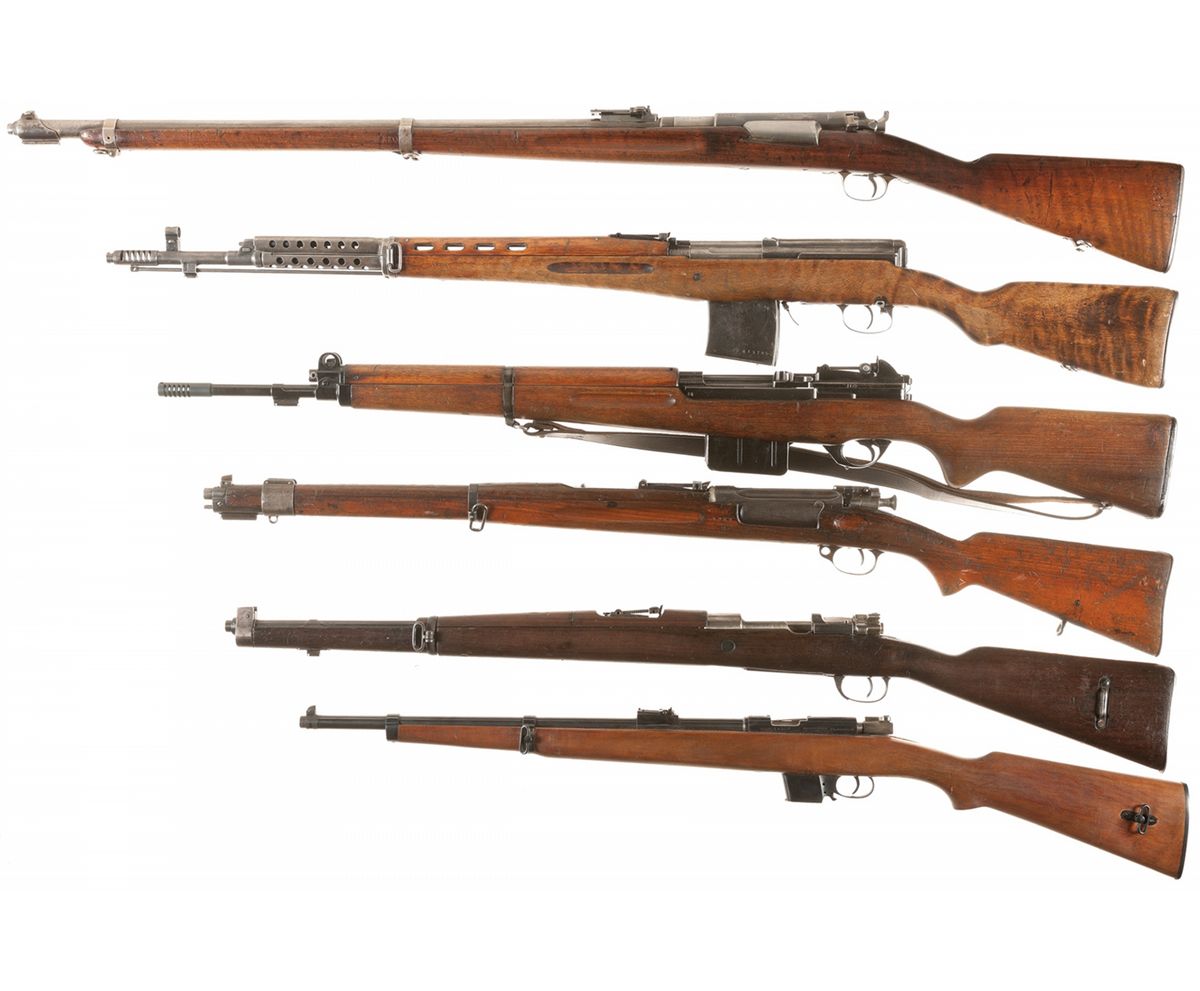 Three Carbines and Three Rifles
