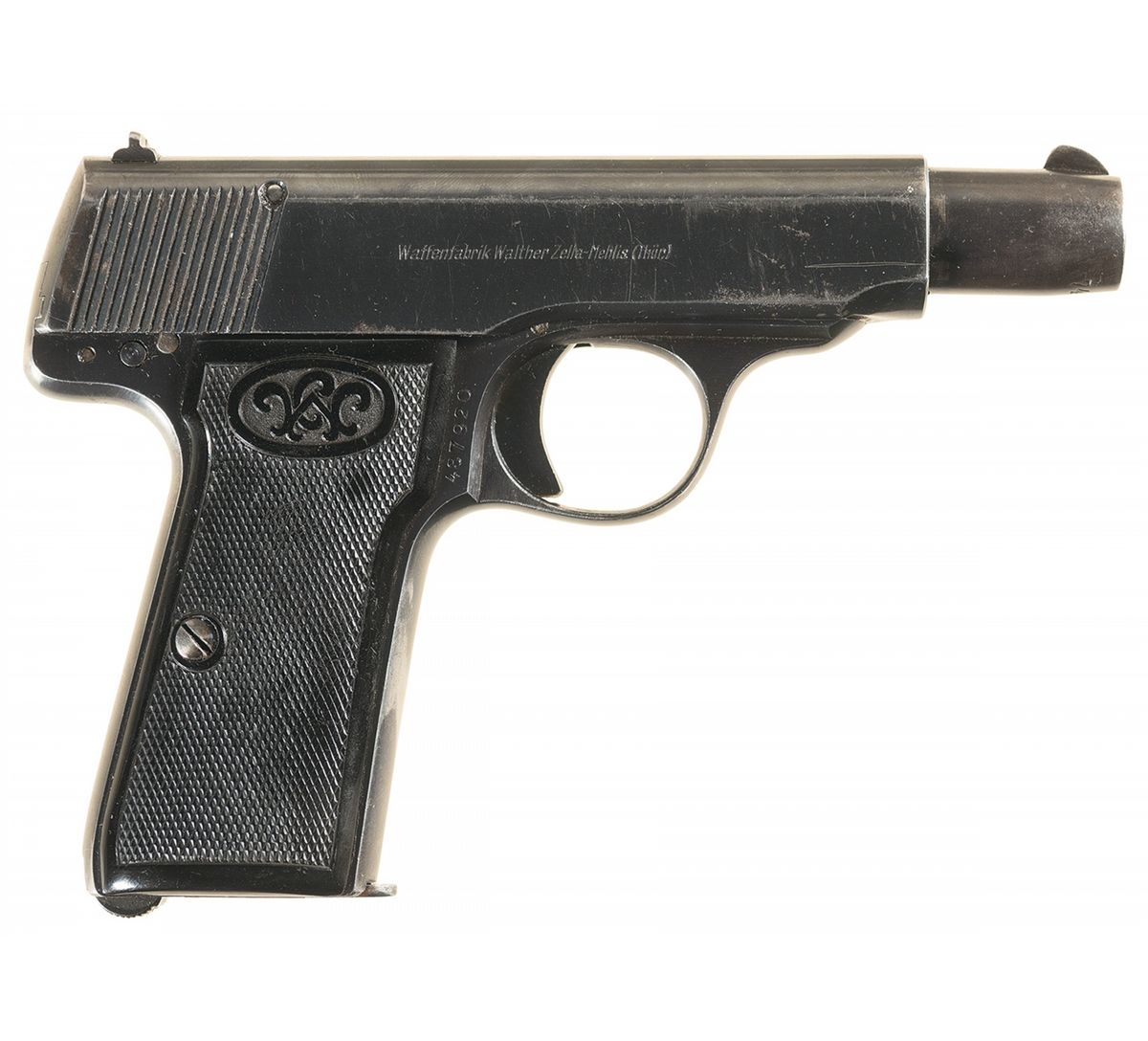 Walther Model 4 Semi-Automatic Pistol with Holster and Police Helmet