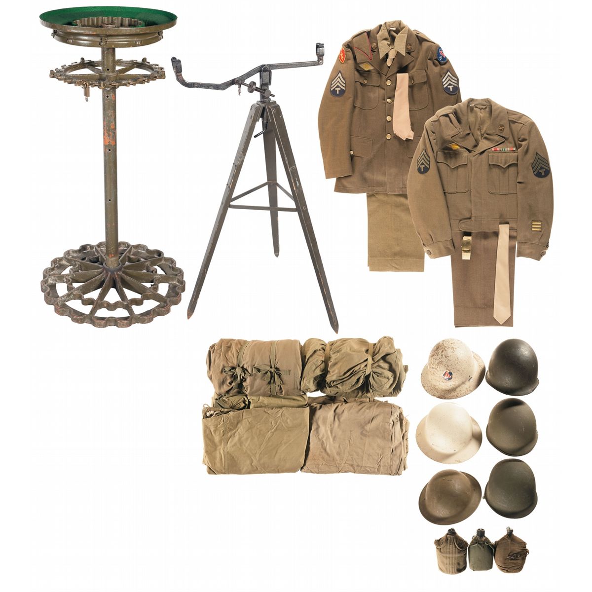 Barracks Arms Rack World War II Uniforms Helmets and Militaria