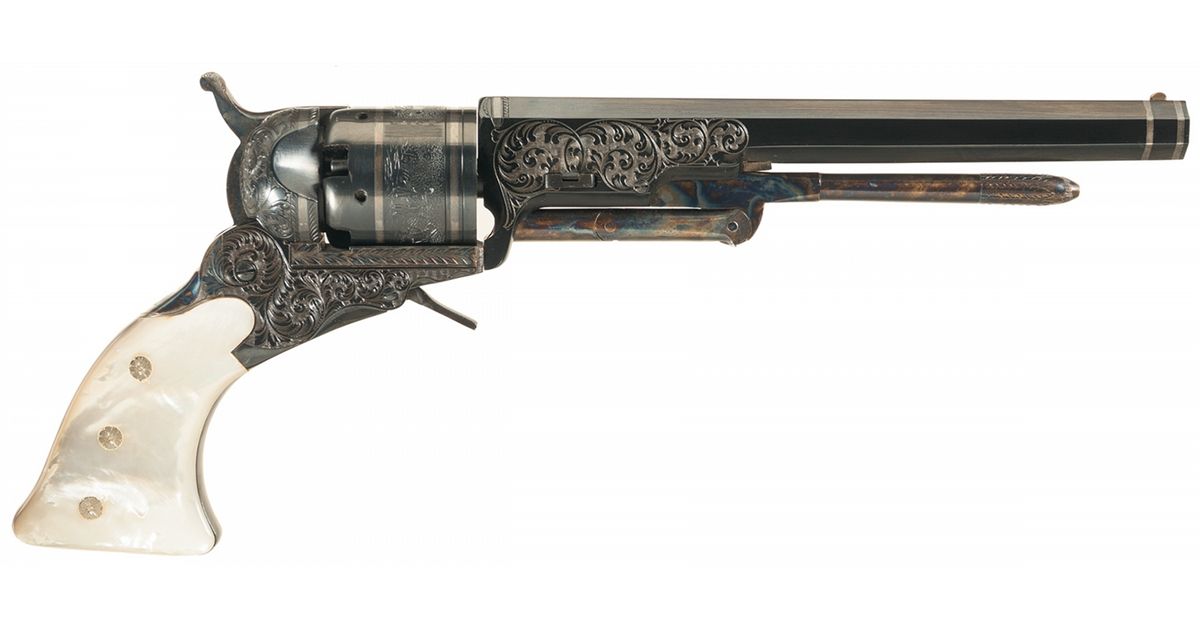 Cased Engraved Reproduction 1 of 1000 Colt Texas Paterson Percussion ...