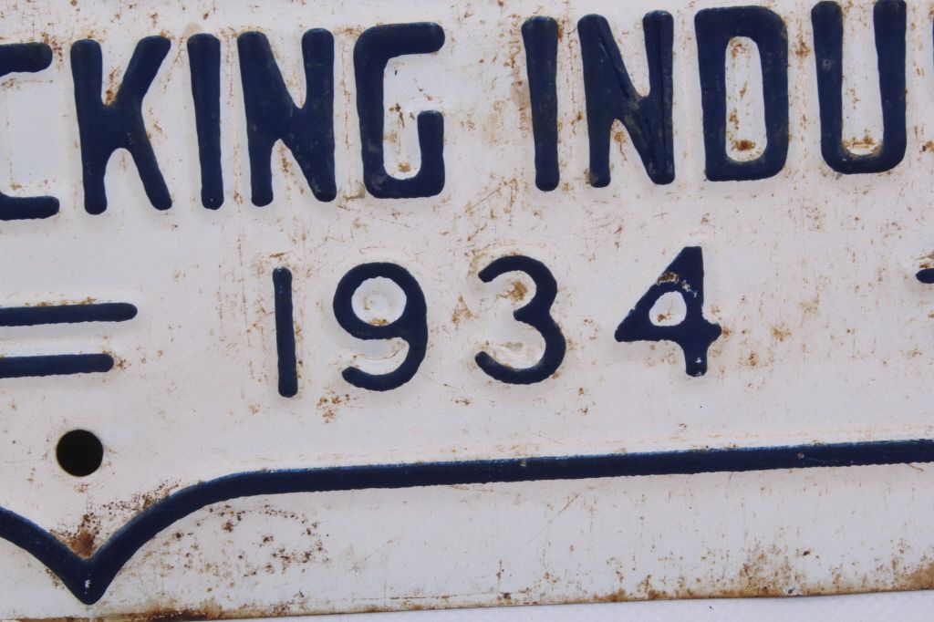 1934 NRA Code License Plate