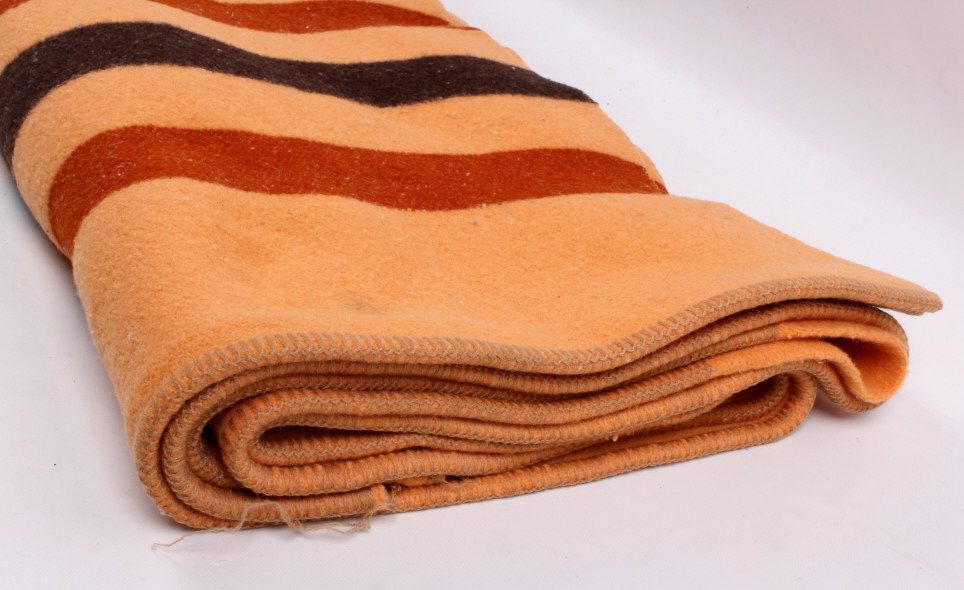 Orange 4 Beaver Wool Trade Blanket