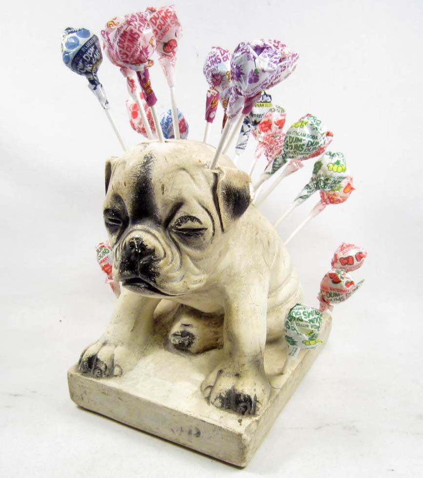 VINTAGE "WATTA POP" LOLLIPOP BULLDOG STORE COUNTER ADVERTISING DISPLAY
