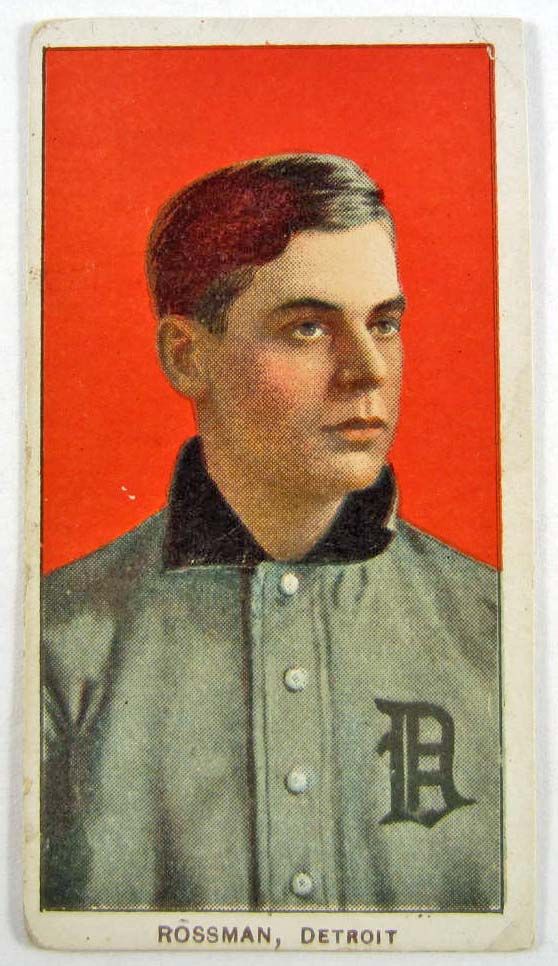 1909-11 T206 CLAUDE ROSSMAN BASEBALL CARD W/ SWEET CAPORAL CIGARETTE BACK
