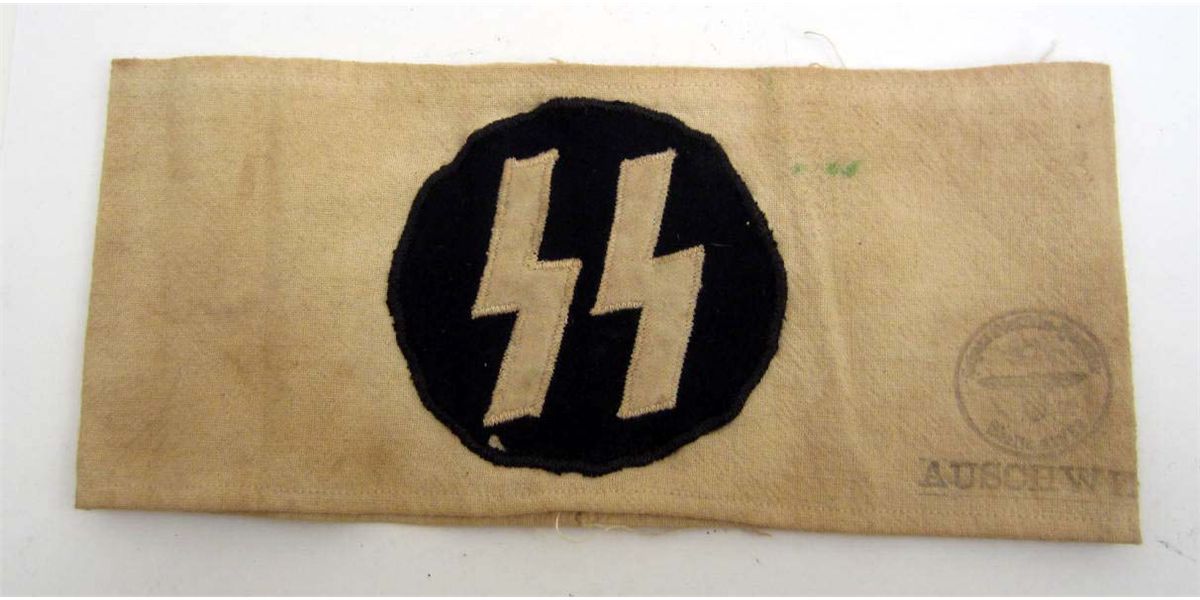 GERMAN NAZI WAFFEN SS AUSCHWITZ CONCENTRATION CAMP ARM BAND