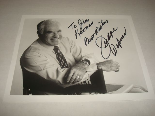 JUDGE WAPNER Hand Signed Autograph 8X10 Photo COA The People's Court
