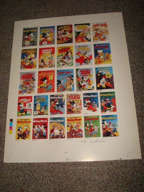 DISNEY MICKEY MOUSE Gerber Photo Journal Comic Guide Proof Page SIGNED ...