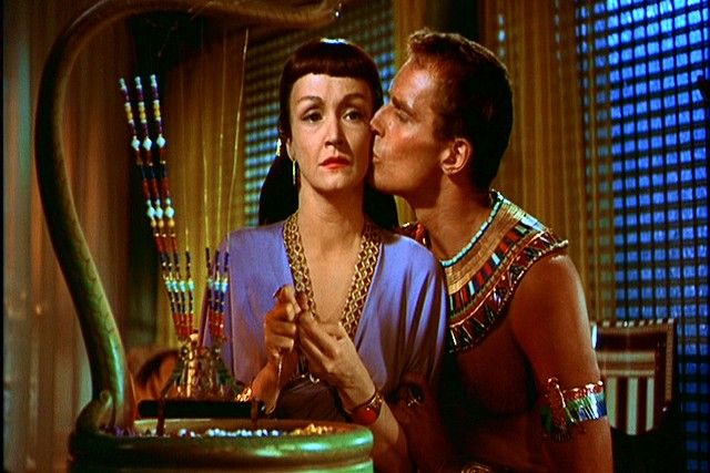 Ten Commandments Bithiah (Nina Foch) Decorative Ivory Chair