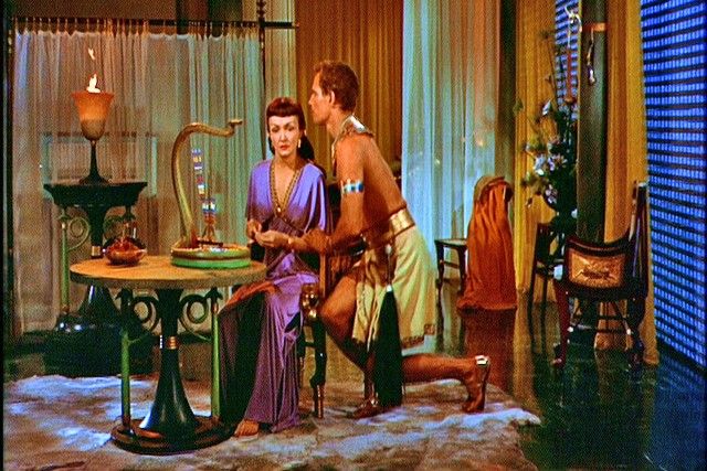 Ten Commandments Bithiah (Nina Foch) Decorative Ivory Chair