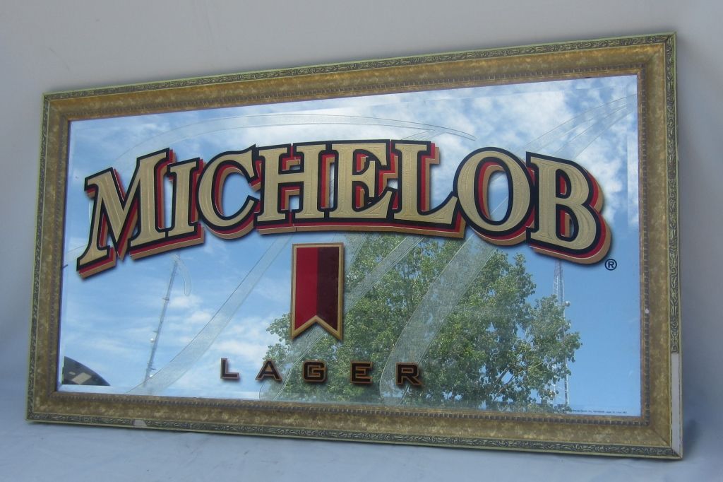 Michelob Lager Beer Sign Mirror Michelob Lager Beer Sign Mirror ...