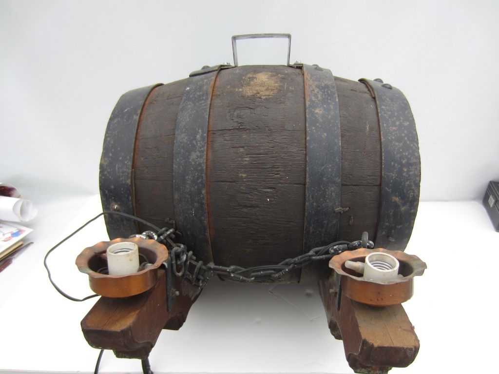 German Wurzburger Hofbrau Beer Barrel Light Vintage German Wurzburger ...