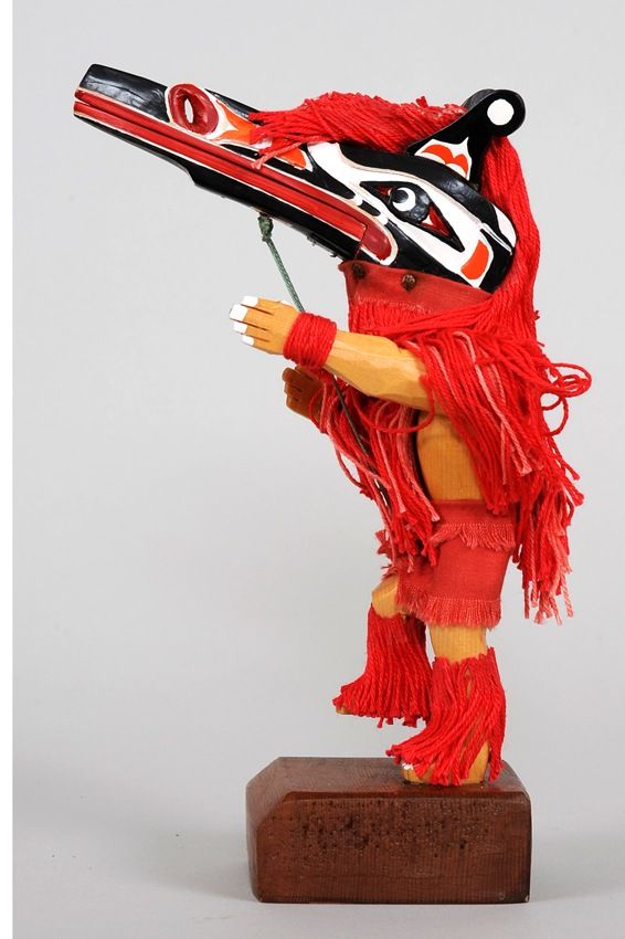 Articulated Kwakwaka'wakw Hamatsa Dancer Carved in Alert Bay, B.C. 7 1/ ...