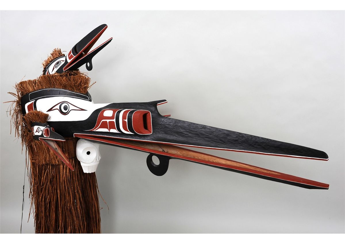 Kwagiulth Articulated Hamatsa Hok Hok Mask Carved by Stan Hunt - Fort ...