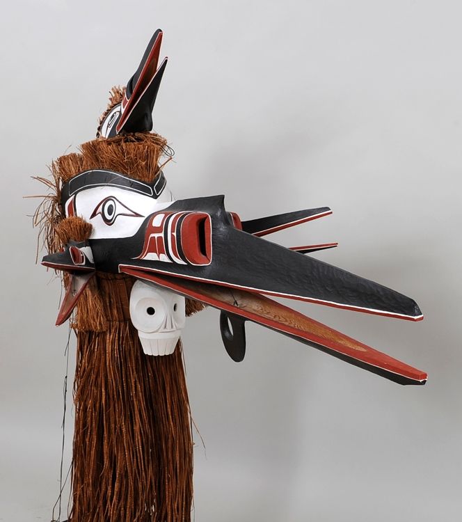 Kwagiulth Articulated Hamatsa Hok Hok Mask Carved by Stan Hunt - Fort ...