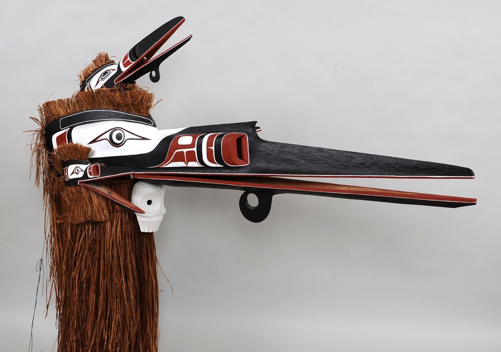 Kwagiulth Articulated Hamatsa Hok Hok Mask Carved by Stan Hunt - Fort ...