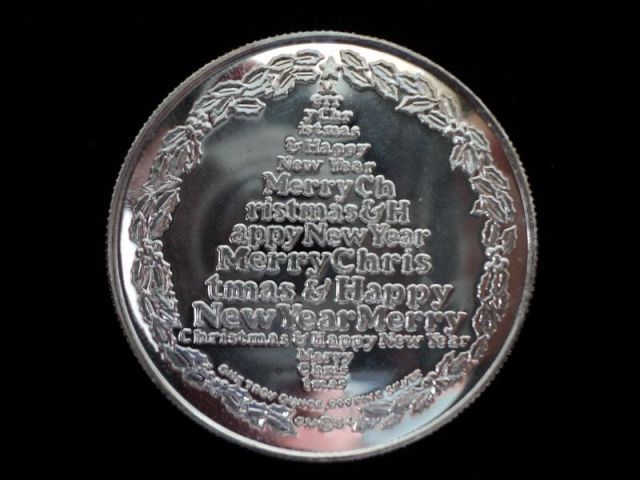 1984 Commemorative Christmas Coin 1 Troy OZ. of .999 Silver PID #: 208112