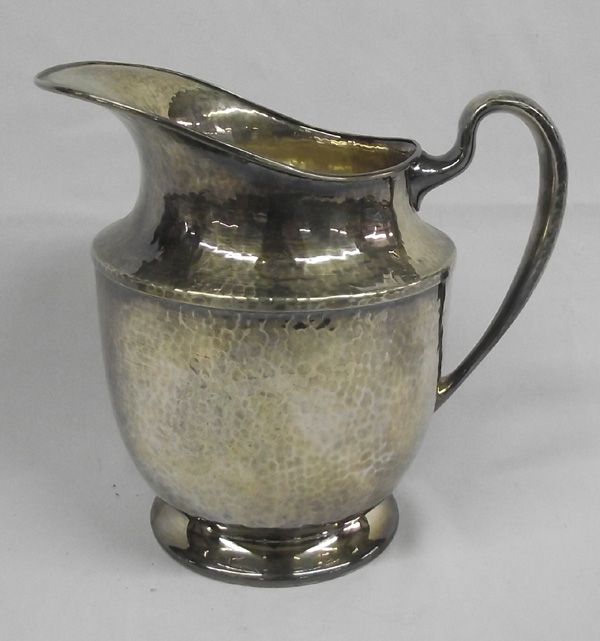 Antique Derby Silver Plate Co. Hammered Pitcher