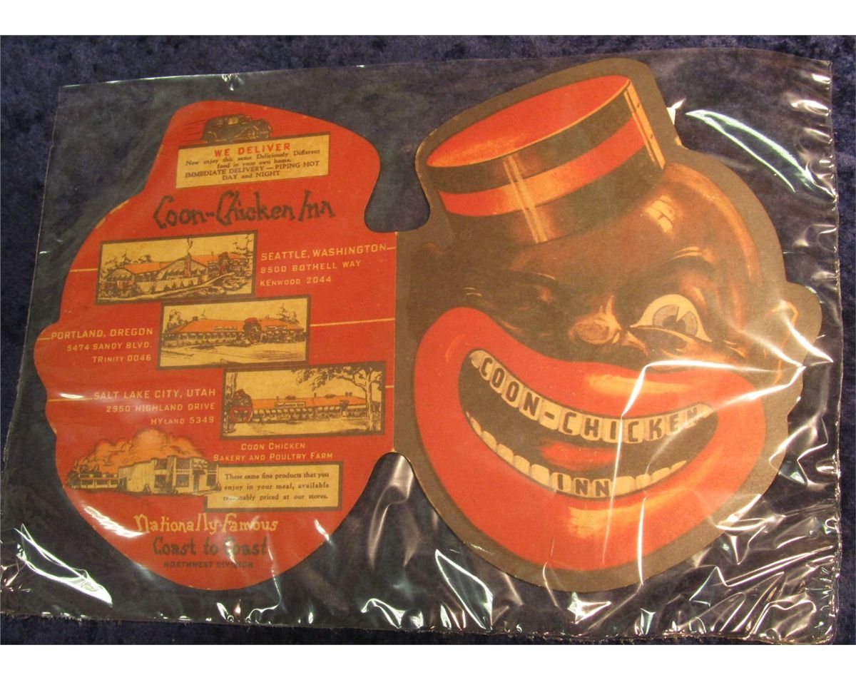 11. Menu from "Coon-Chicken Inn". Featuring Coon Chicken Poultry Farms ...